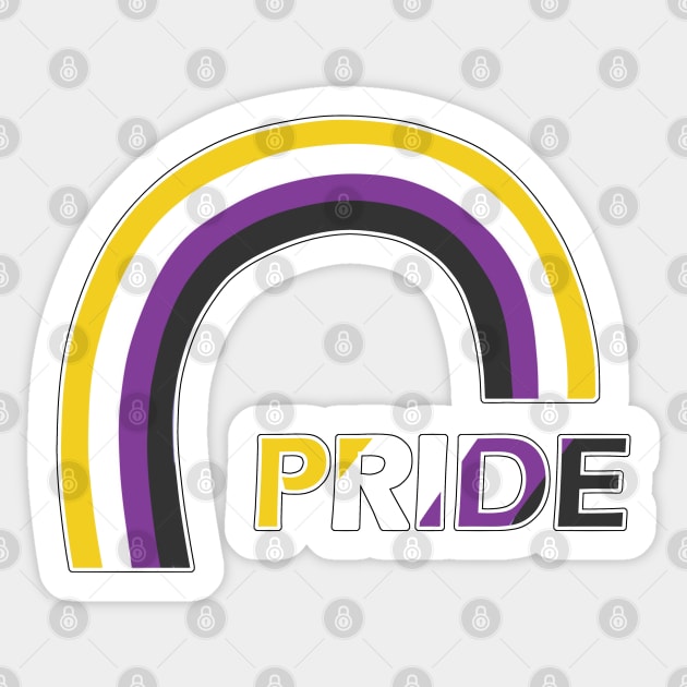 Nonbinary rainbow flag - Pride - Sticker | TeePublic